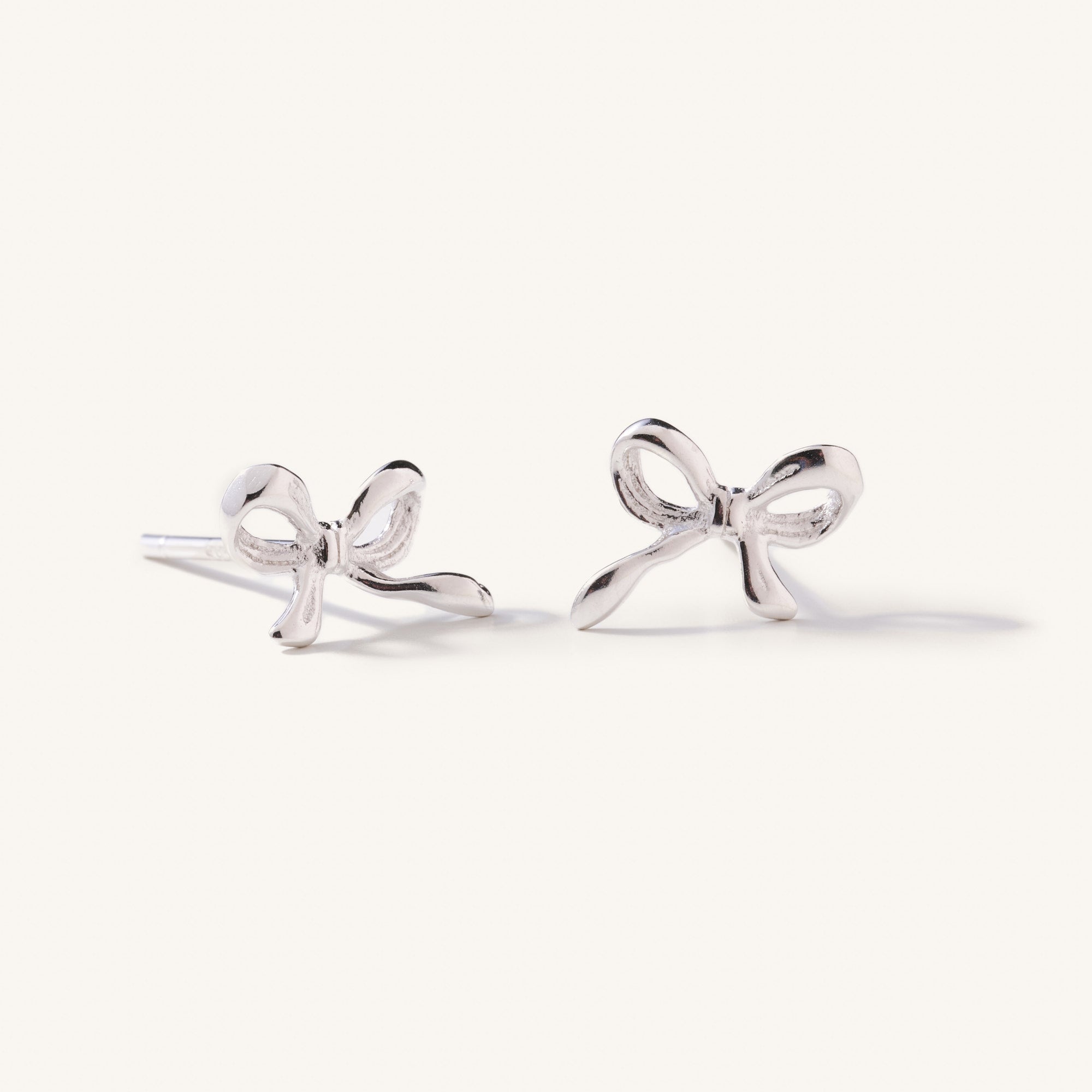 Dainty Bow Studs Silver Nikki Smith Designs